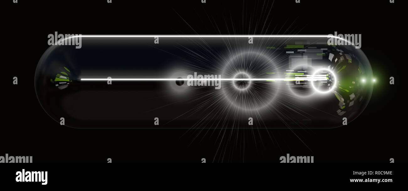 Futuristic particle panorama background design illustration with lights ...