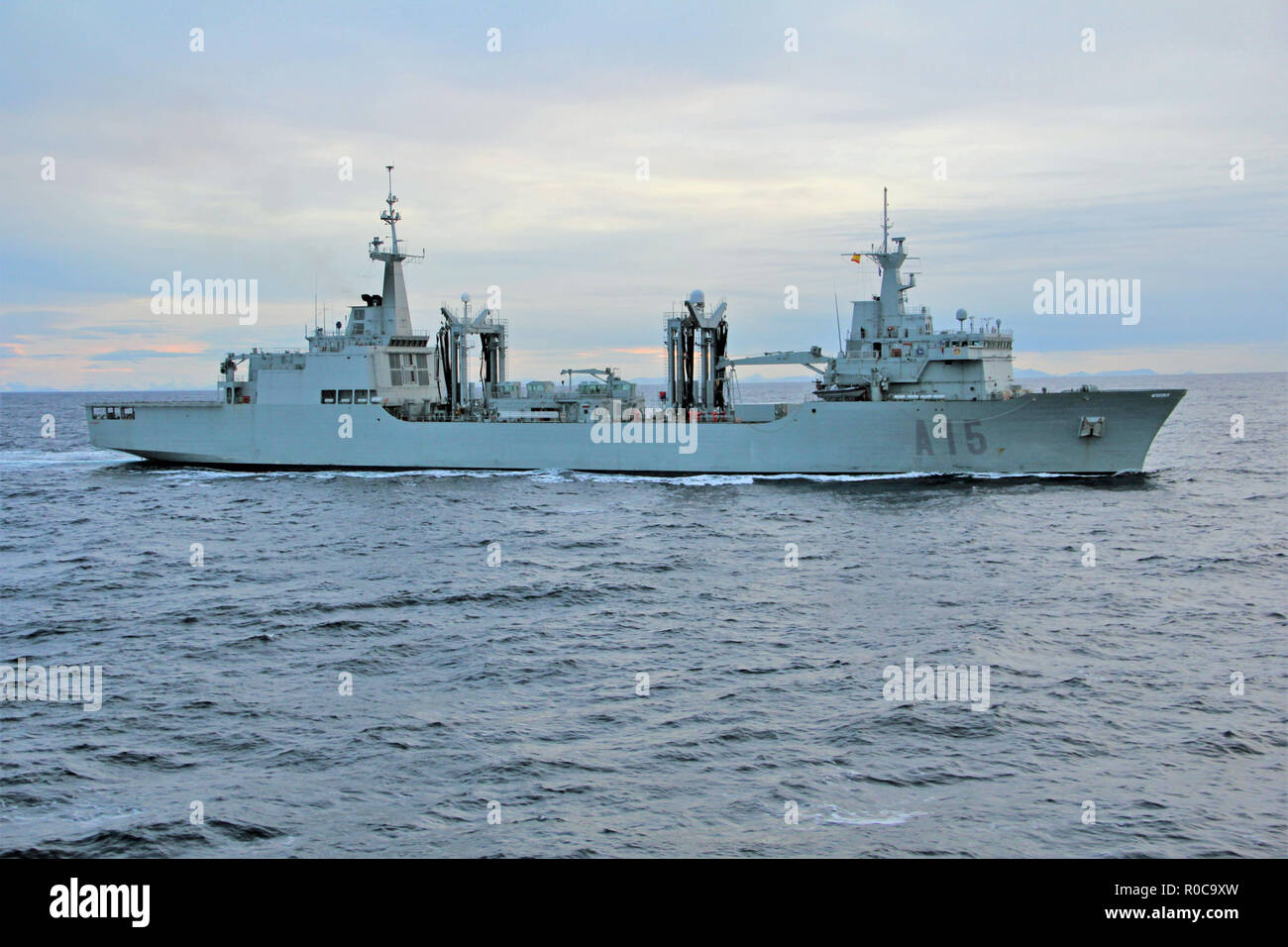 Standing NATO Maritime Group Two (SNMG2) ship Spanish tanker ESPS ...