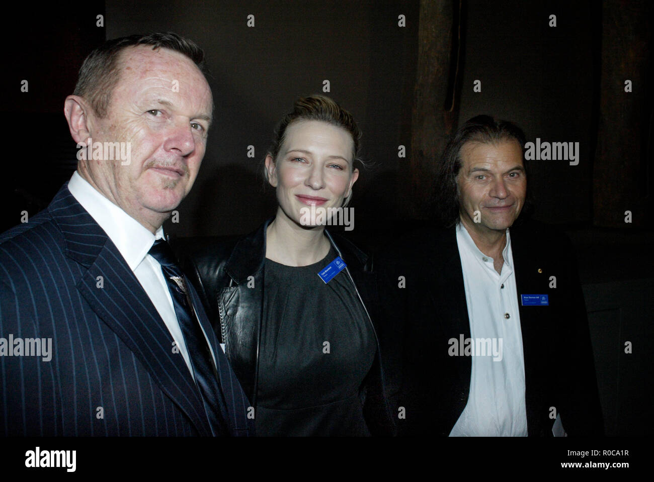 (l-r) Frank Howarth (Director of the Australian Museum), Cate Blanchett ...