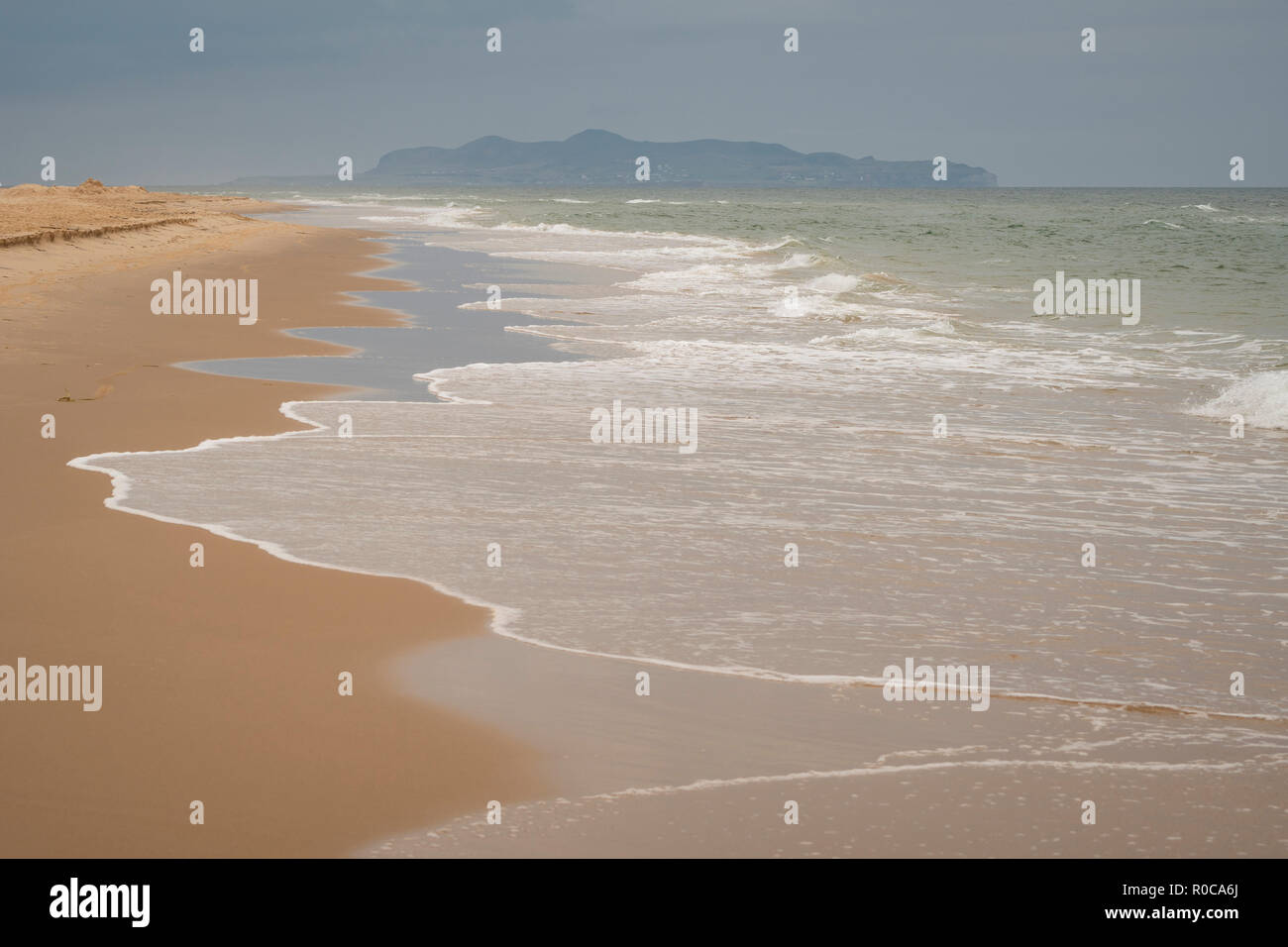 View of Entry Island from Sandy Hook Beach at La Grave in the Magdalen ...