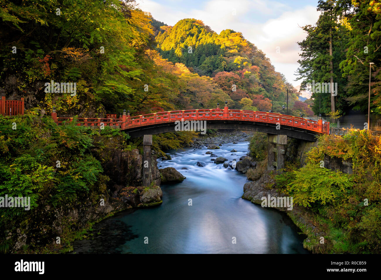 Fall in the morning in Nikko// Long exposure with Shinkyo bridge in ...