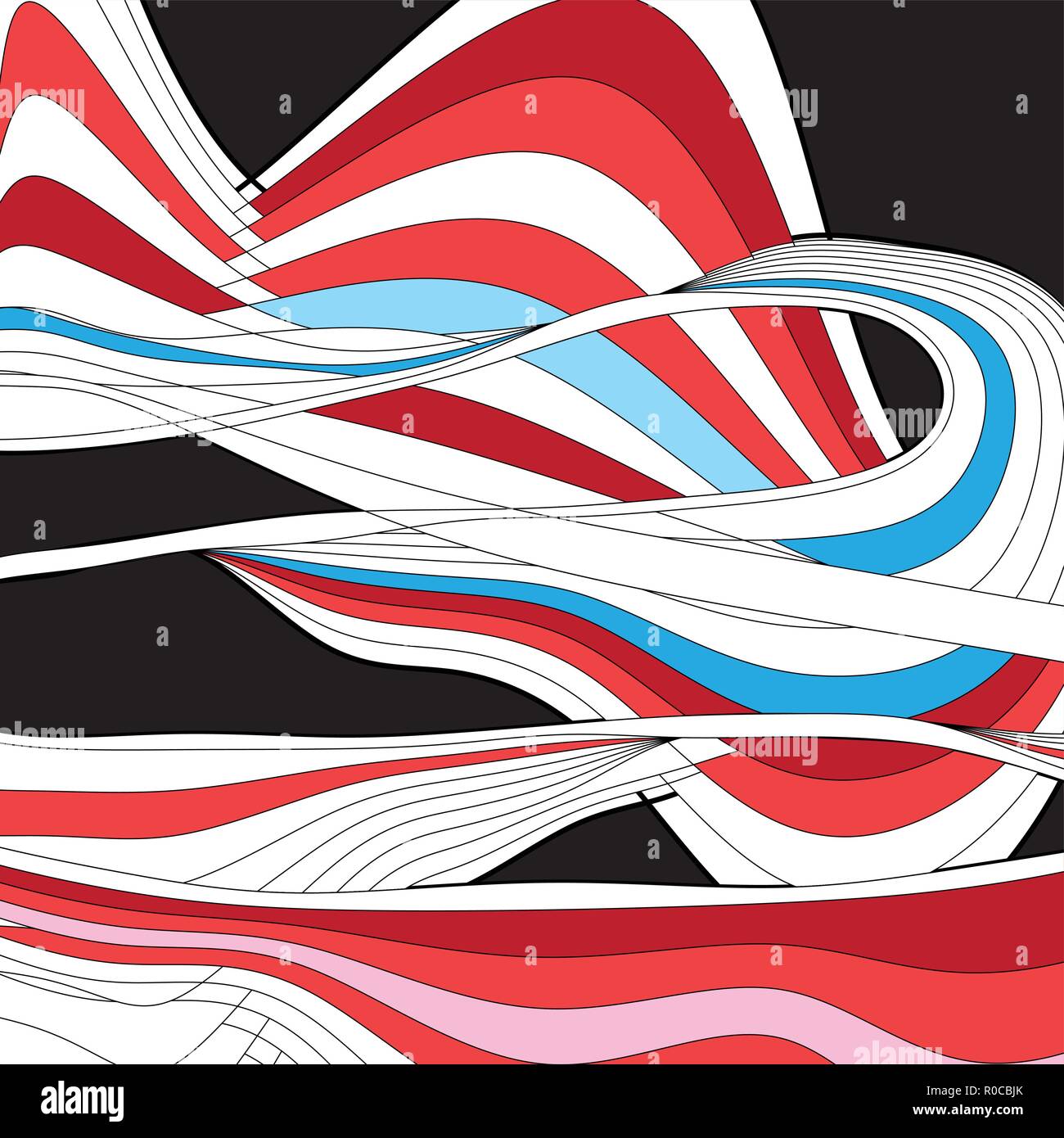 Wavy elements Stock Vector Images - Alamy