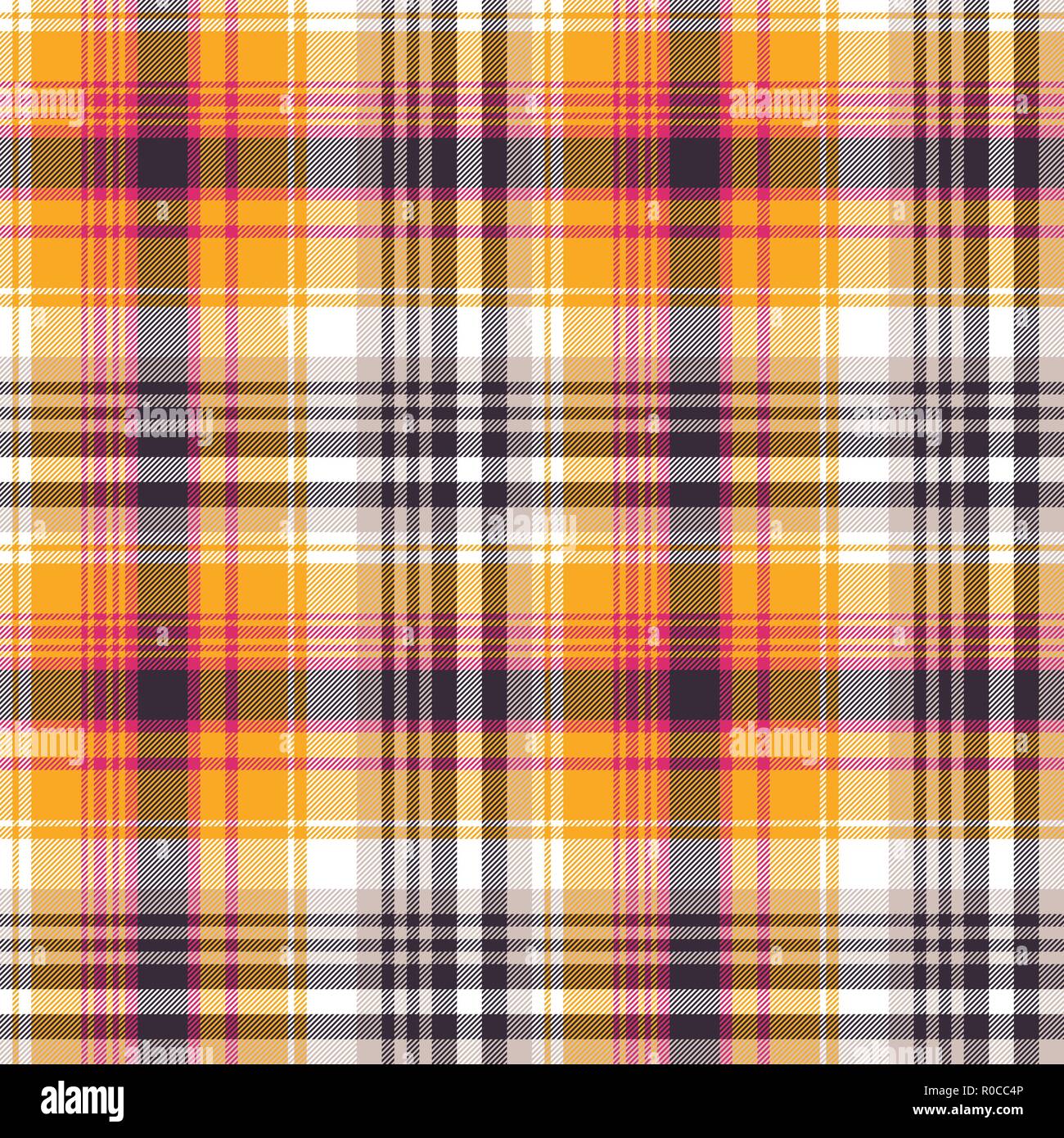 Orange plaid seamless pattern. Vector illustration Stock Vector Image & Art - Alamy