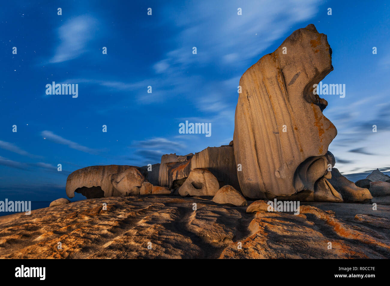 Famous Remarkable Rocks under the nightsky Stock Photo - Alamy