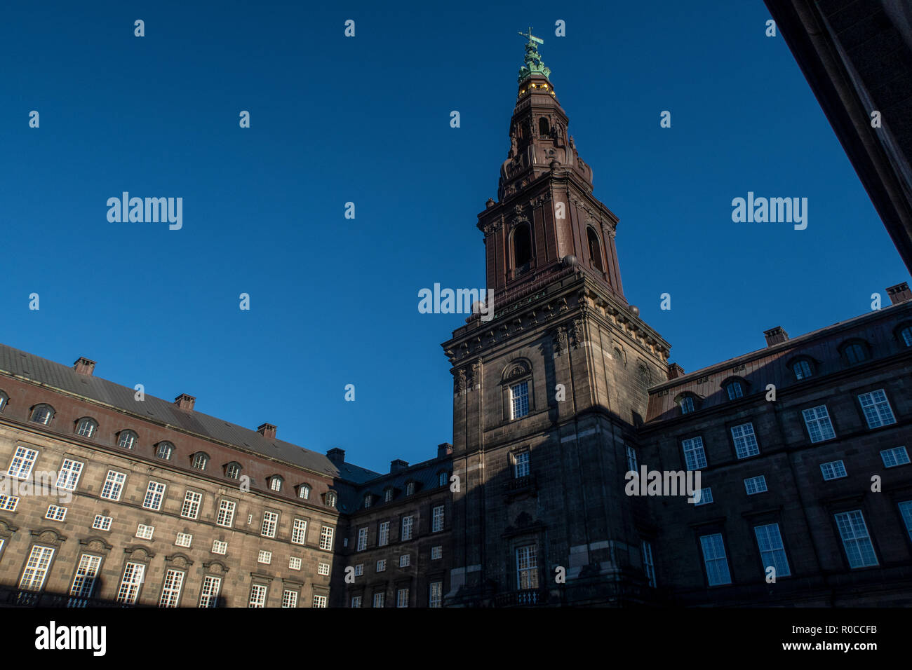 Christiansborg Palace in Copenhagen, Denmark, Danish parliament ...
