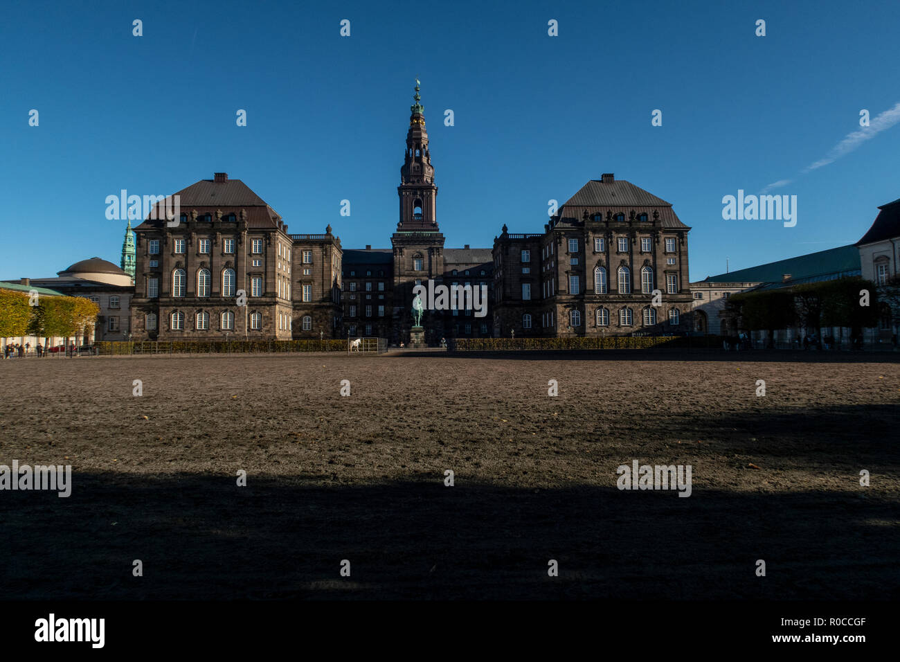 Christiansborg Palace in Copenhagen, Denmark, Danish parliament ...