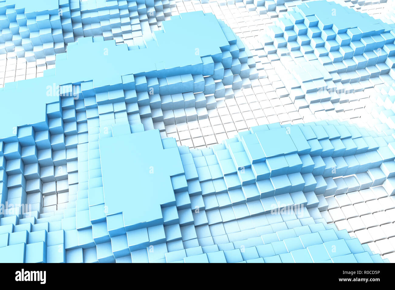 Blue cube and concept background Stock Photo - Alamy