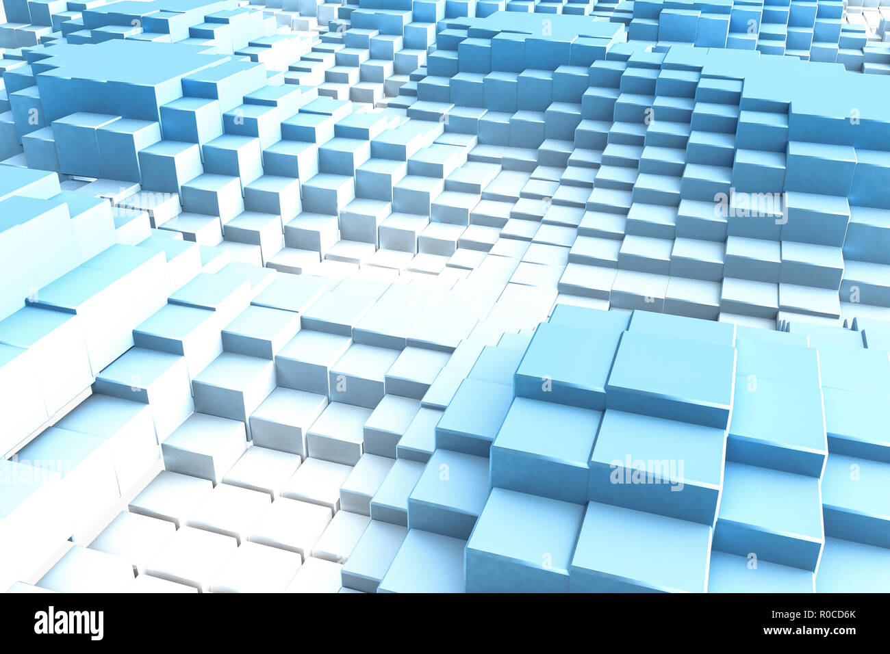Blue cube and concept background Stock Photo - Alamy