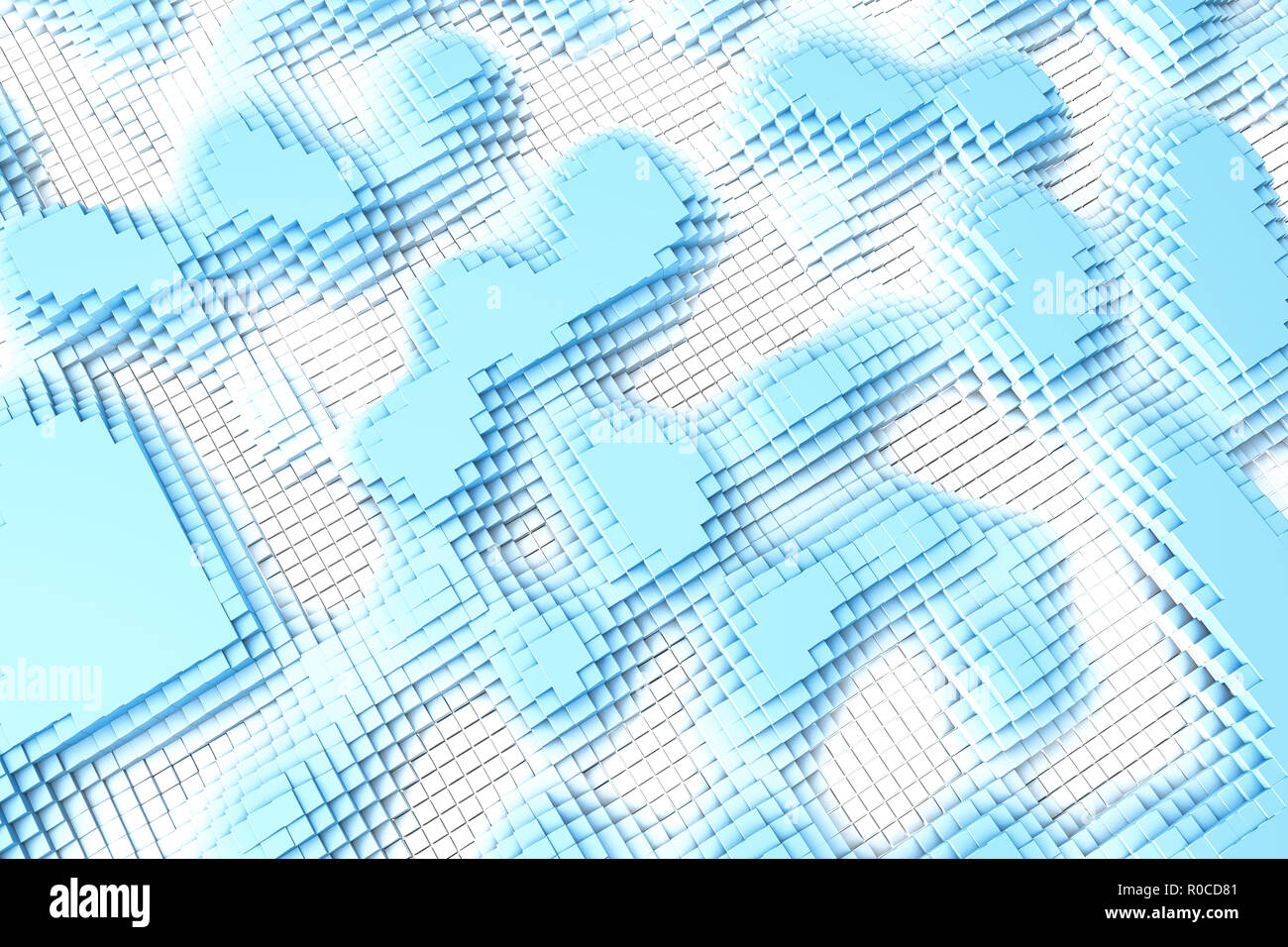 Blue cube and concept background Stock Photo - Alamy