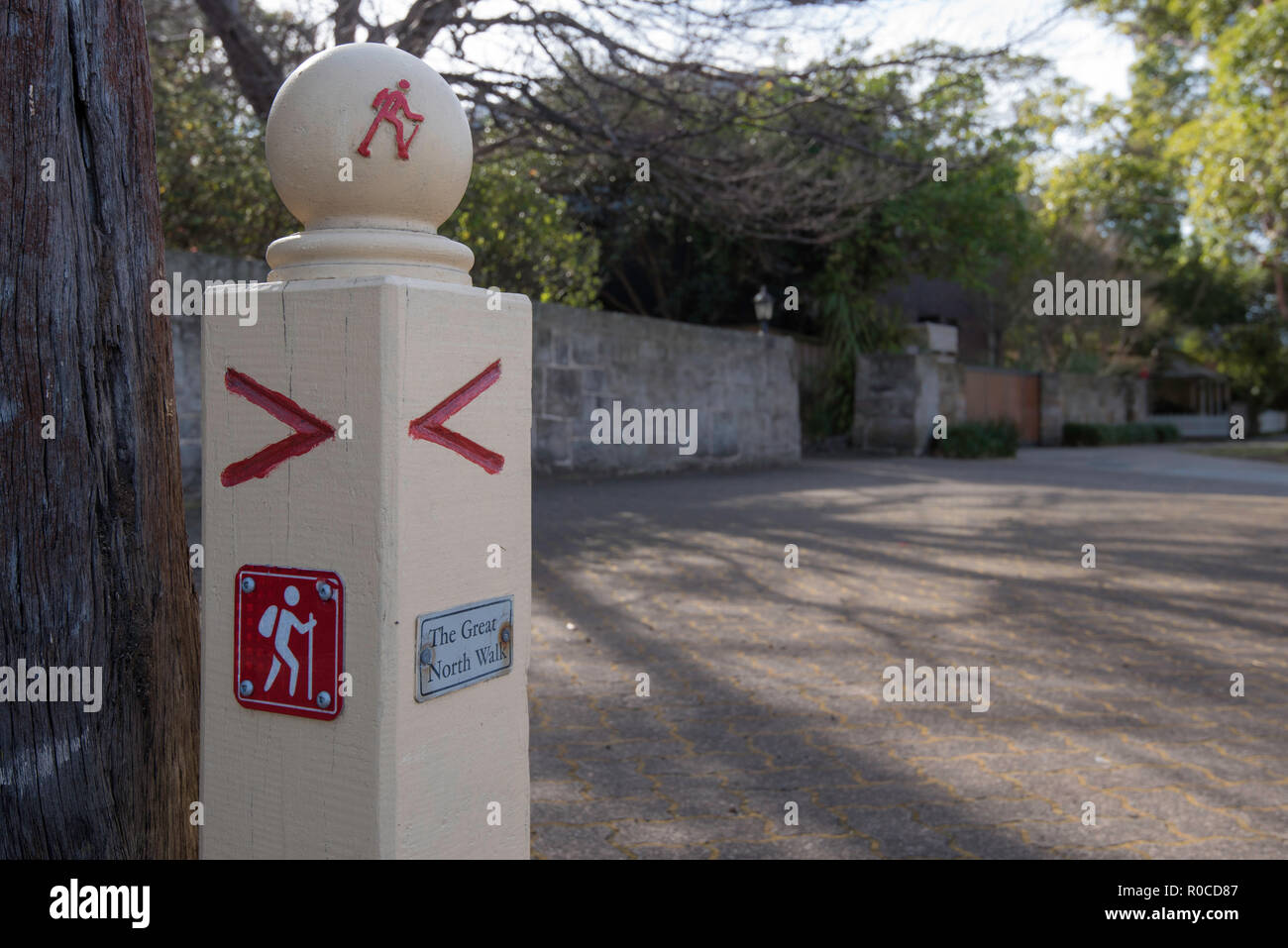 Great north walk sydney hunters hill marker hi-res stock photography ...
