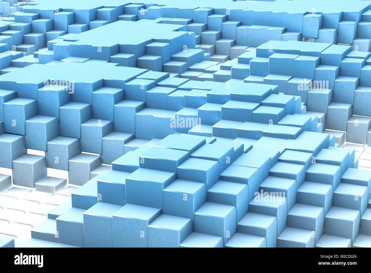Blue cube and concept background Stock Photo - Alamy