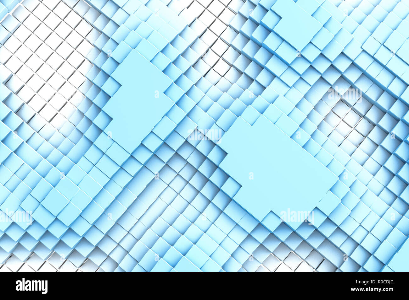 Blue cube and concept background Stock Photo - Alamy