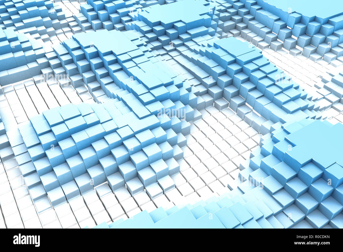 Blue cube and concept background Stock Photo - Alamy