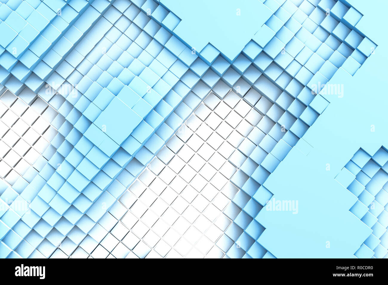 Blue cube and concept background Stock Photo - Alamy