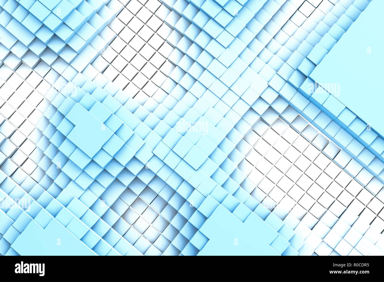 Blue cube and concept background Stock Photo - Alamy