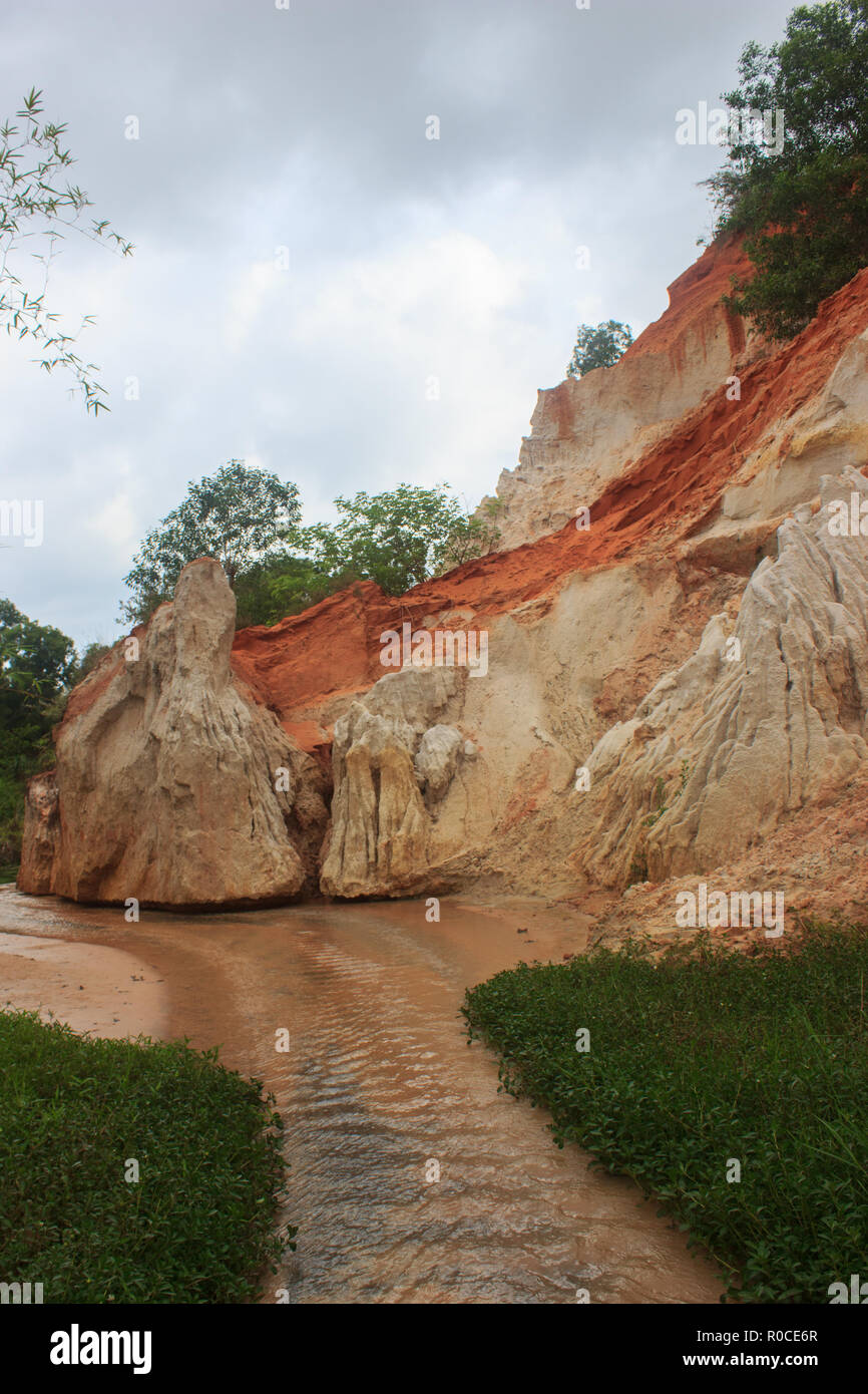 fairytale stream, river through sand stone mui ne vietnam Stock Photo ...