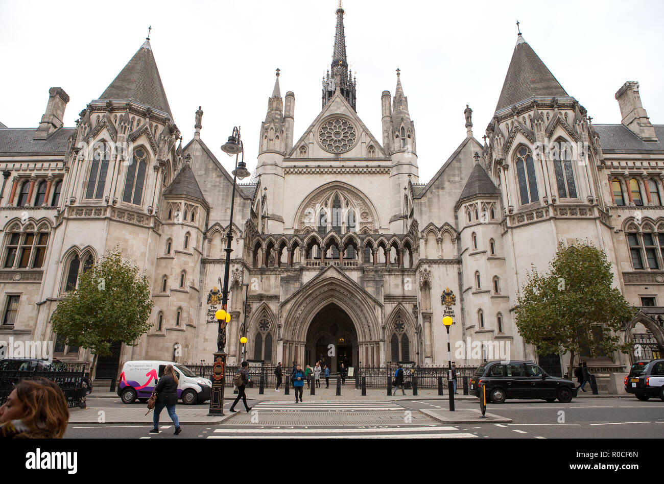 General View GV of The Royal Courts of Justice, Strand, City of ...