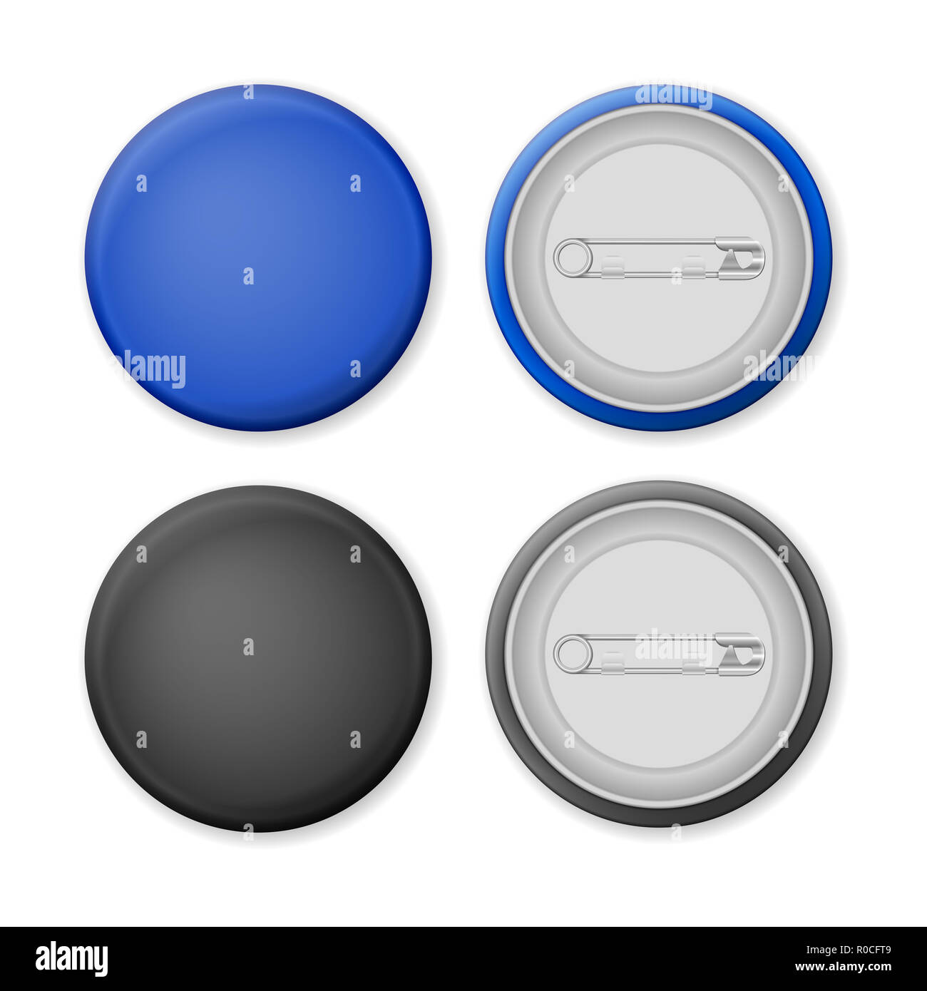 Badge pin set on a white background. Vector illustration Stock Photo ...