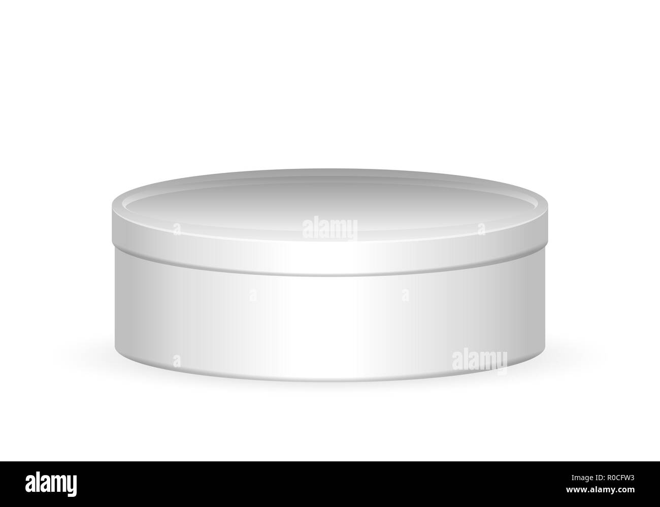 Round paper box on a white background. Vector illustration Stock Photo ...