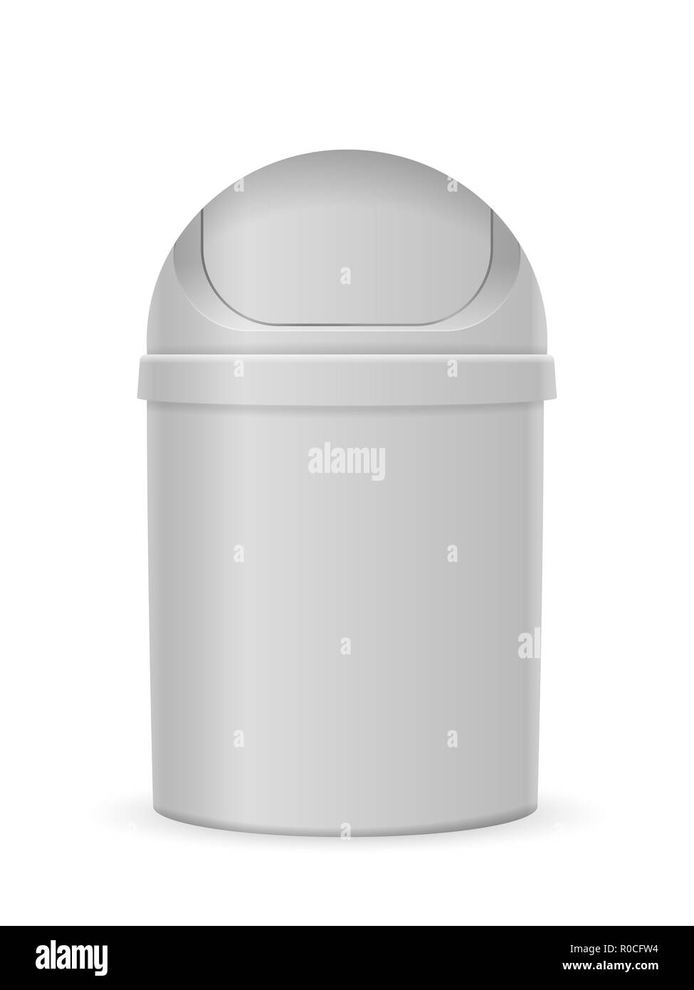 Swing lid trash can on a white background. Vector illustration Stock ...