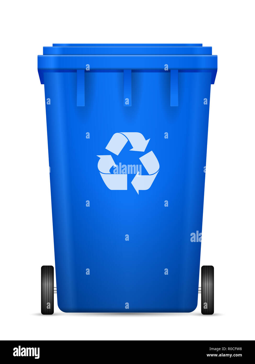 Trash can on a white background. Vector illustration Stock Photo - Alamy
