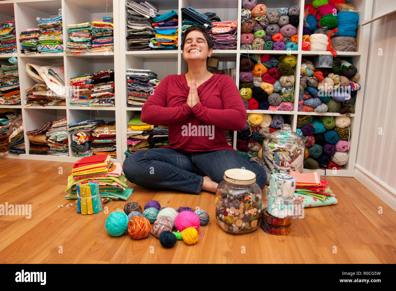 Tailor sits hi-res stock photography and images - Alamy