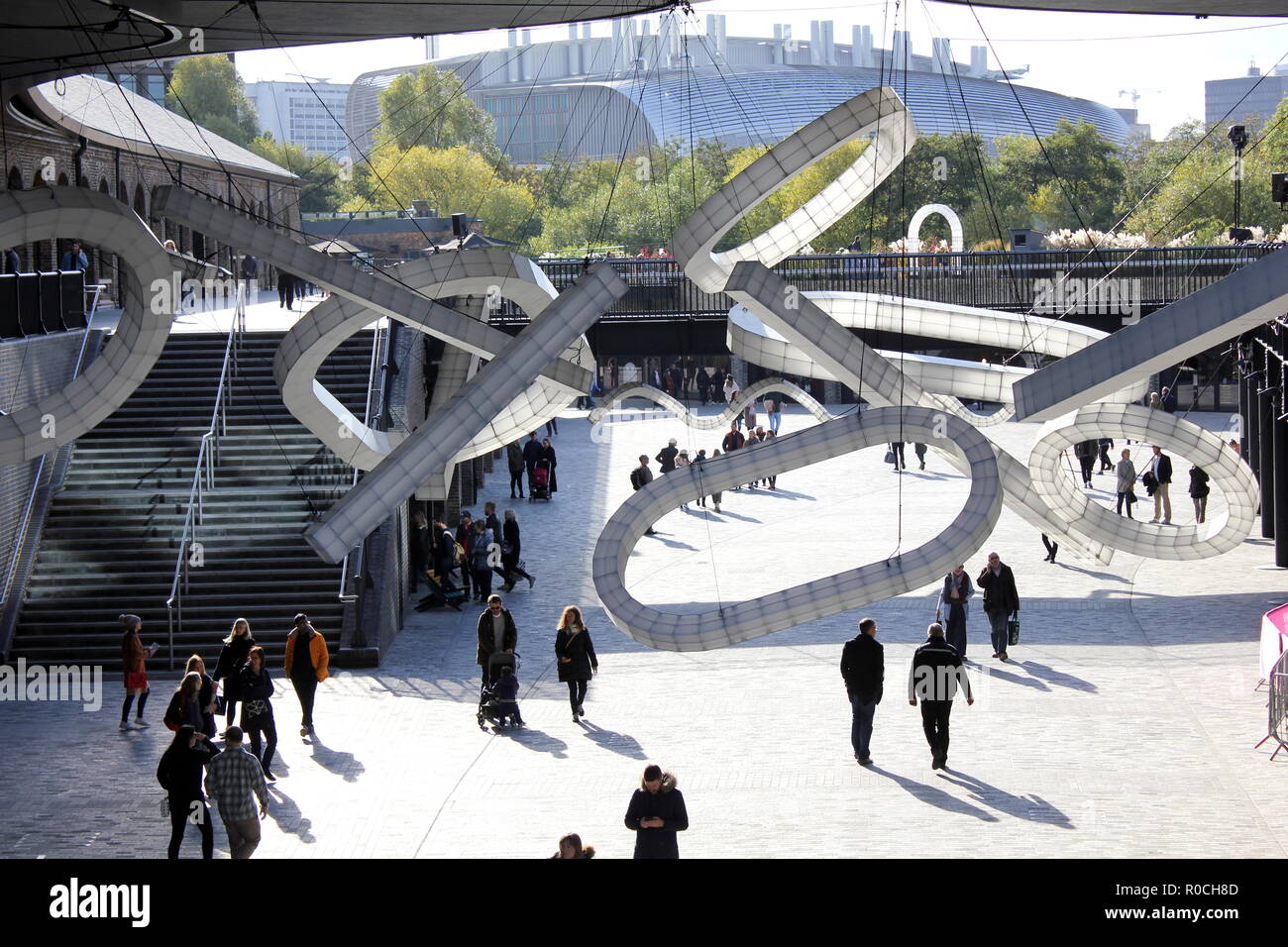Coal Drops Yards, Kings Cross, London, Shoppers and architecture ...