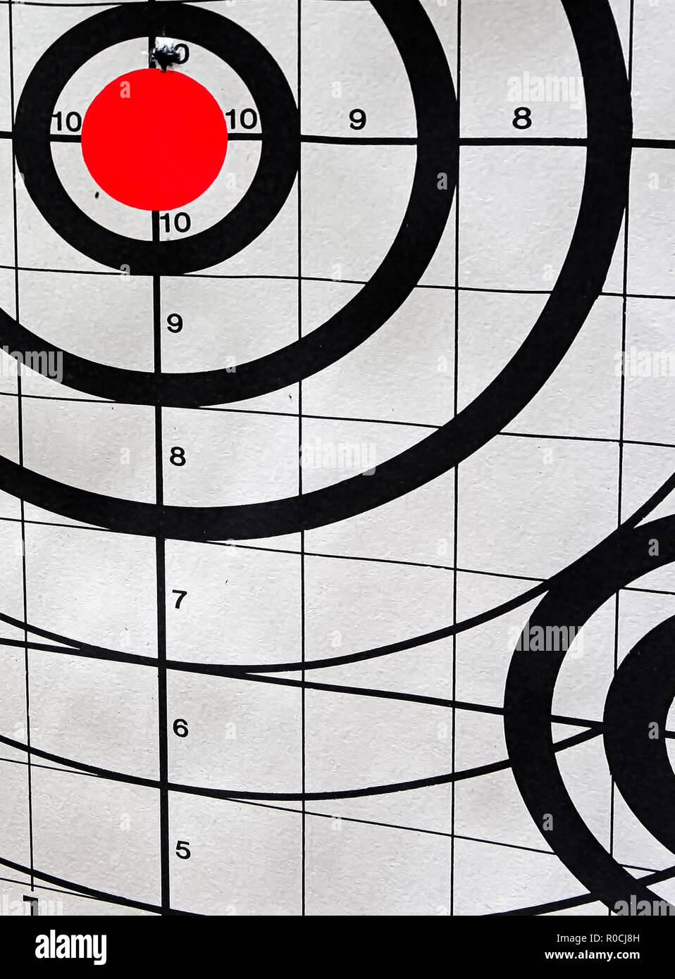 Closeup of a shooting target with an angle view Stock Photo - Alamy