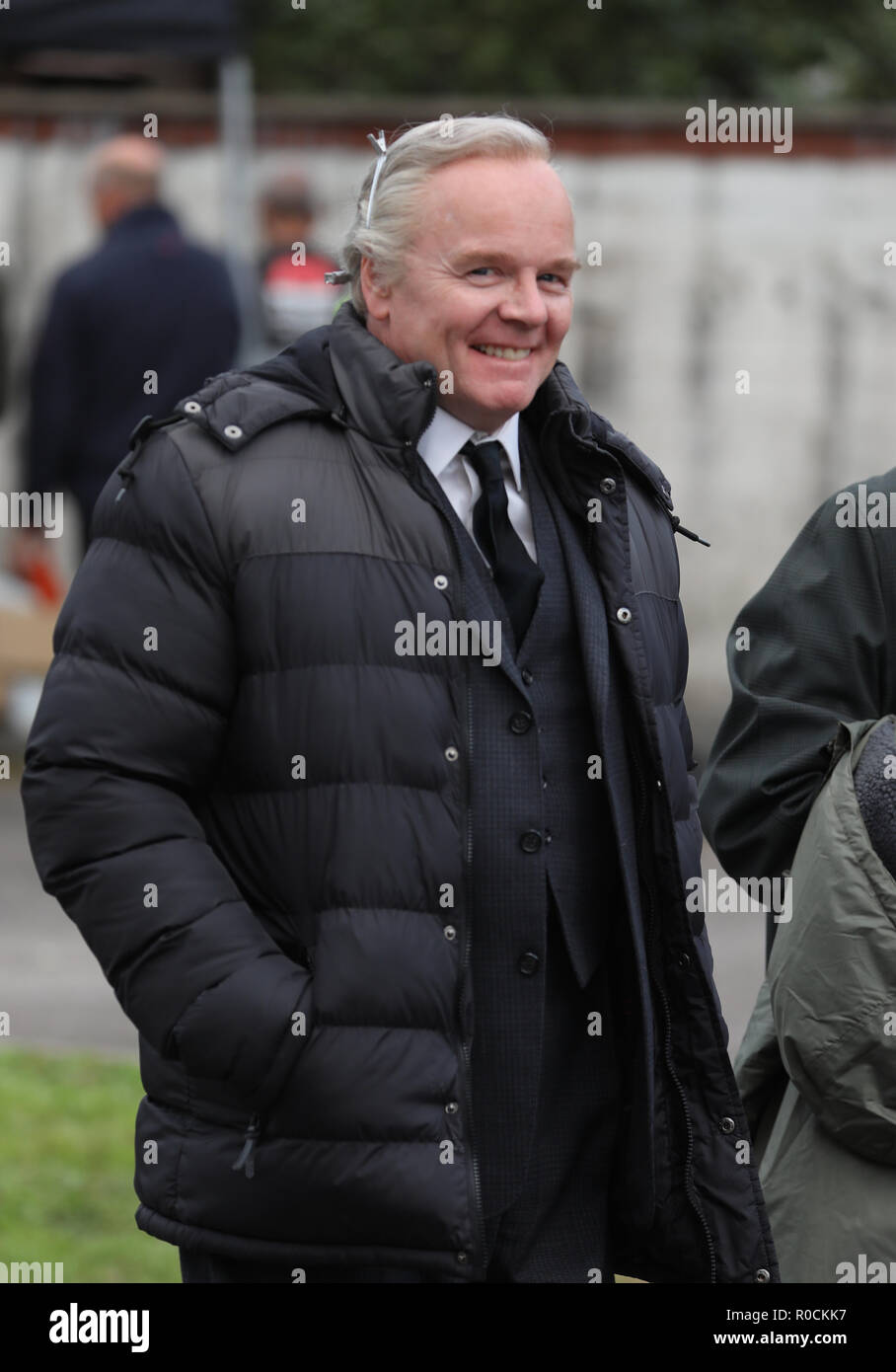 Jason Watkins films scenes for the Netflix show The Crown. He plays the ...