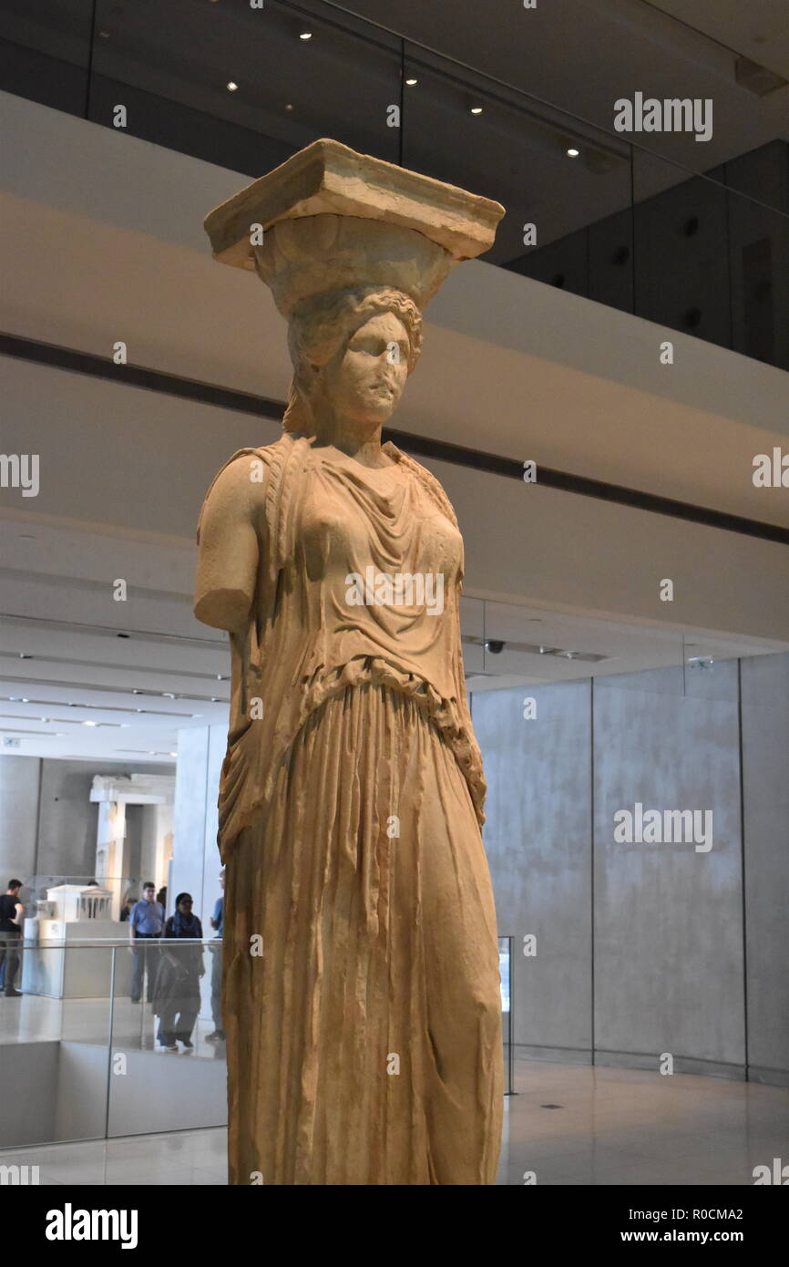 Original statue of caryatid hi-res stock photography and images - Alamy