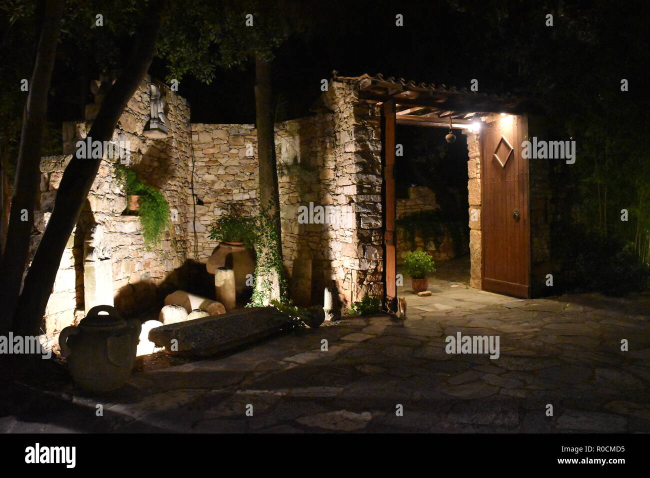 Garden and the entrance in the Vorres museum Stock Photo - Alamy