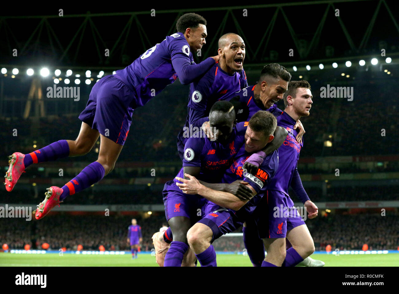 during the Premier League match at The Emirates Stadium, London Stock ...