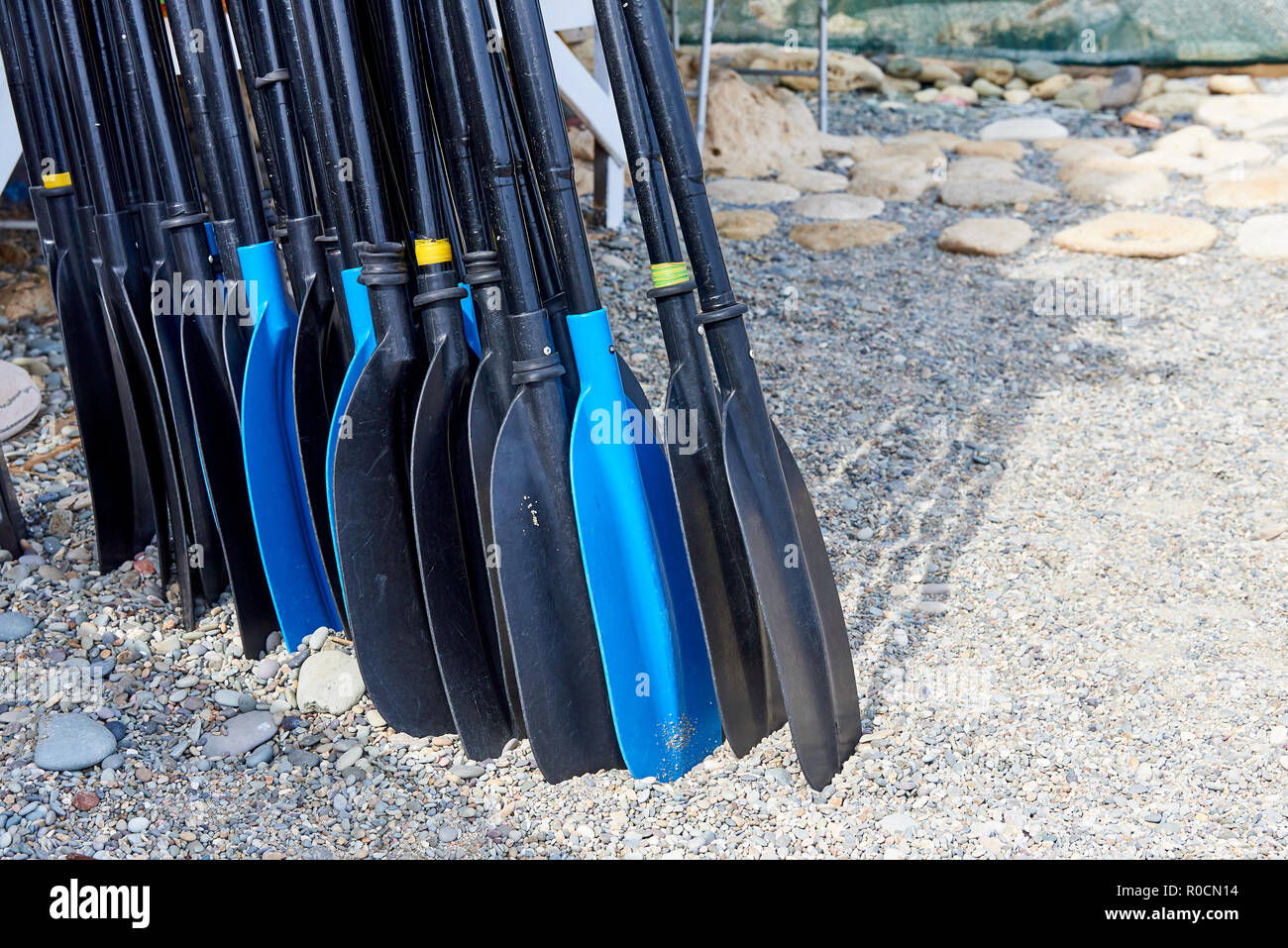 Pile oars hi-res stock photography and images - Alamy