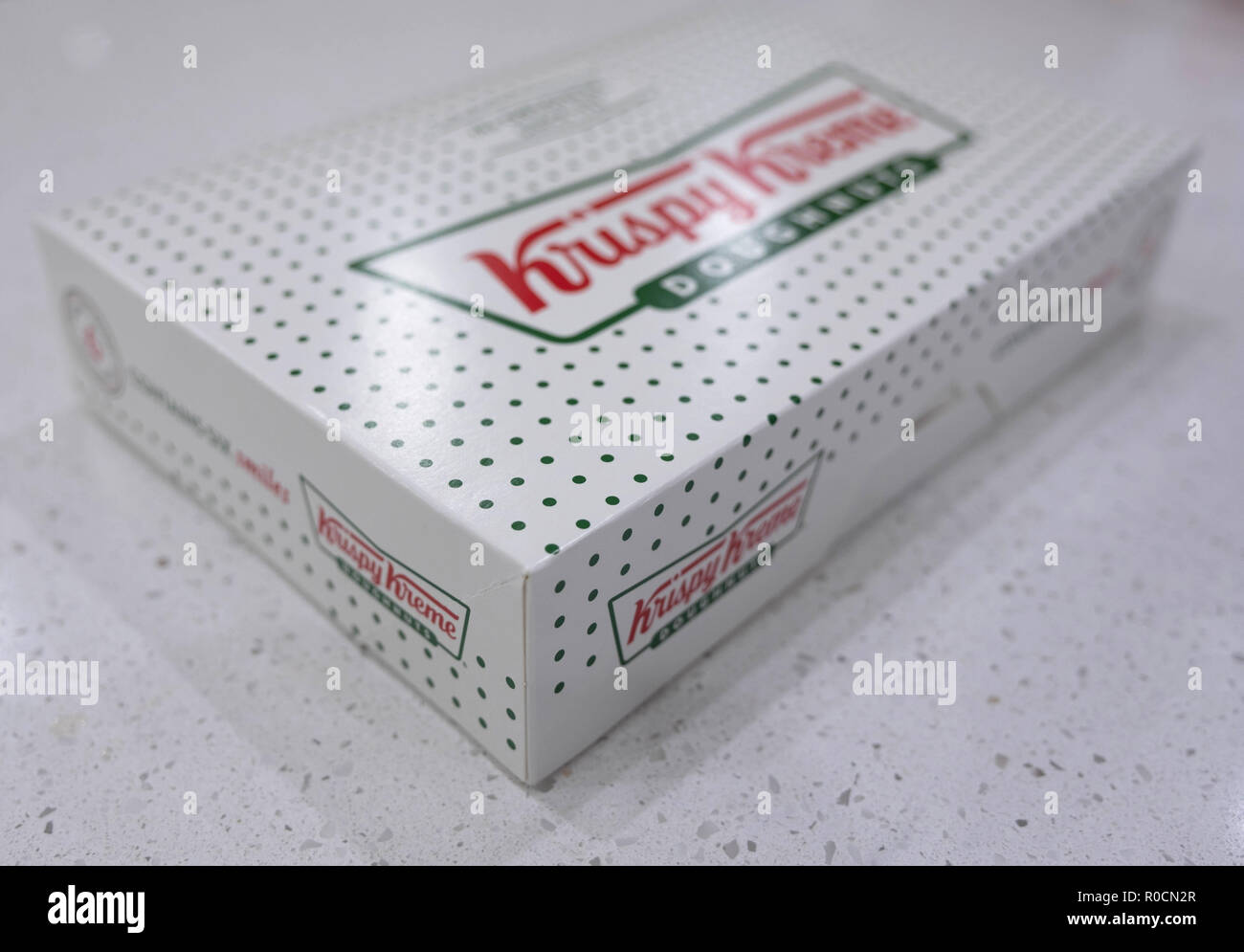 Krispy Kreme doughnuts in a box Stock Photo - Alamy