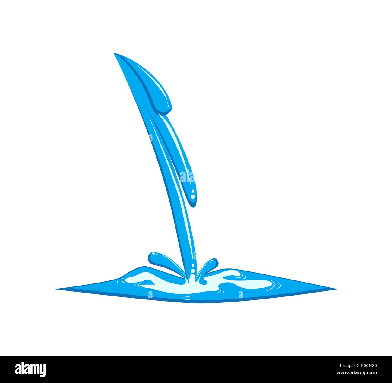 Stream Of Water White Background