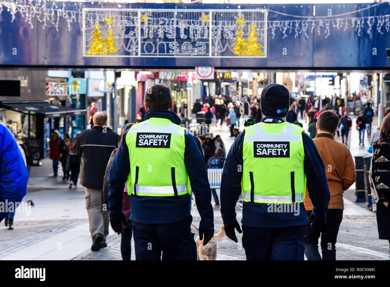 Community Safety personnel patrolling Southend on Sea, Essex, UK High ...