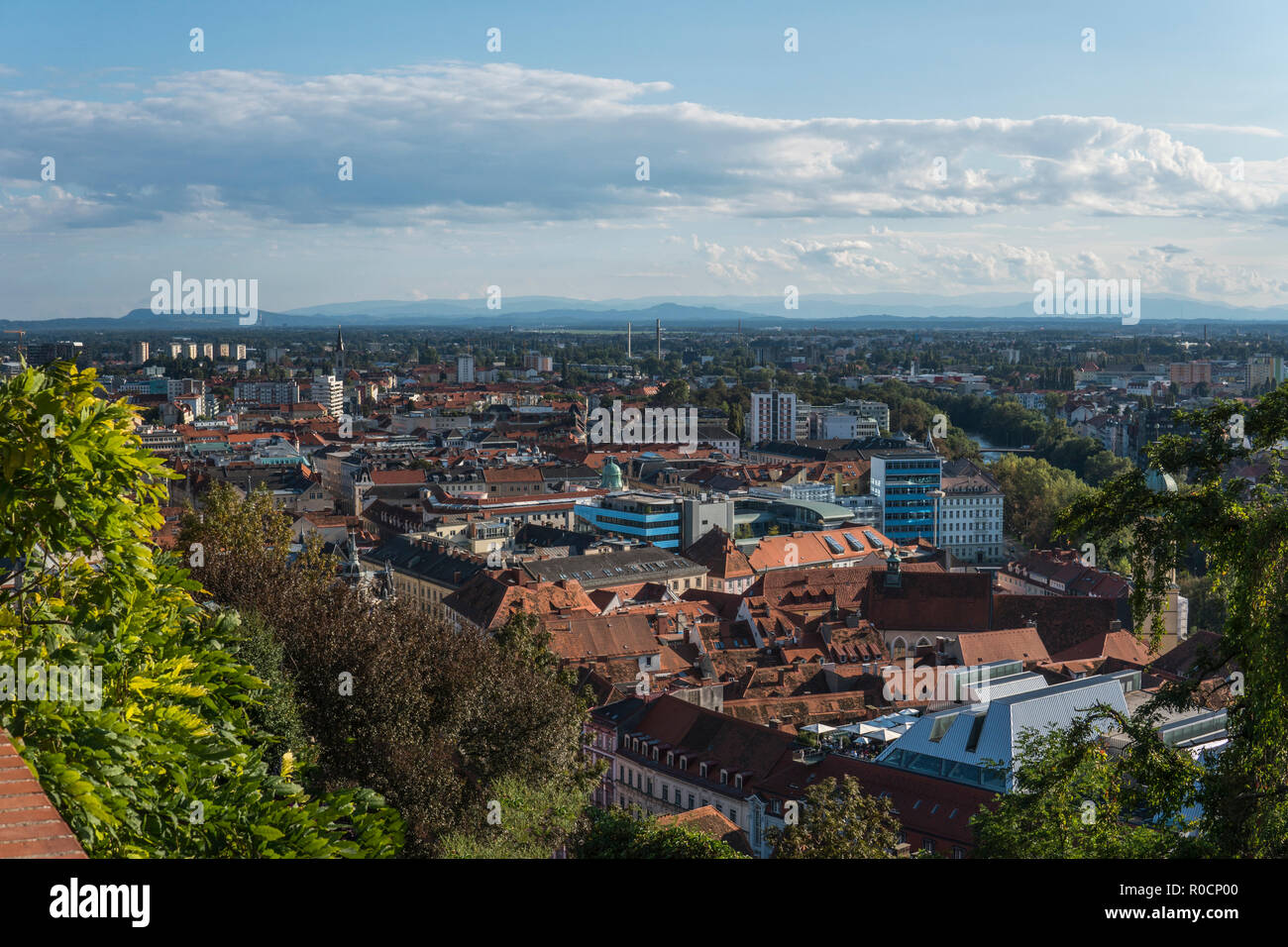 Austria.Graz. Church Mariahilf and square in center city Stock Photo ...