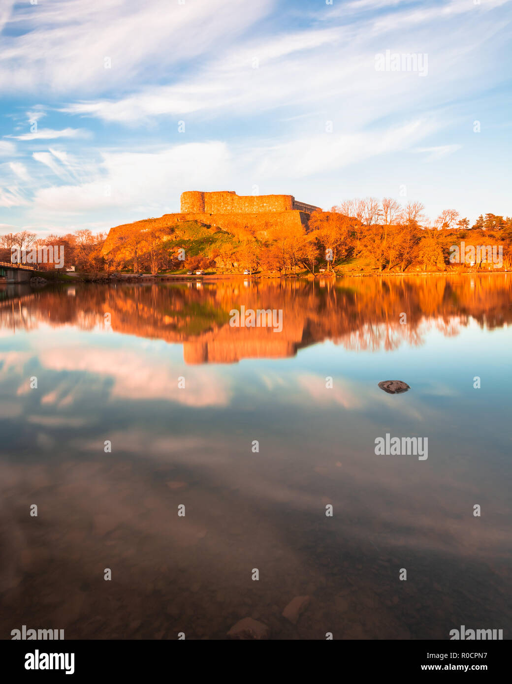 Bohus fort the swedish heritage reflected in gota river, Sweden ...
