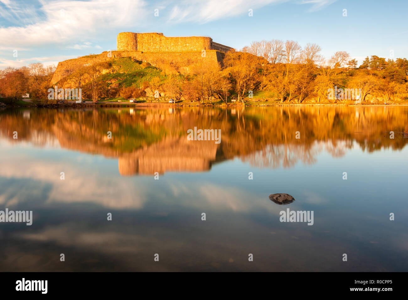 Bohus fort the swedish heritage reflected in gota river, Sweden ...