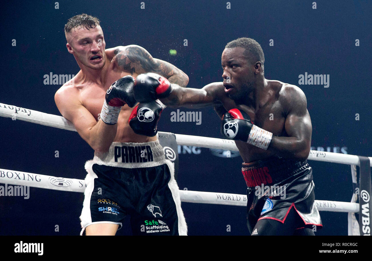 Zach Parker (left) in action against Darryll Williams during their ...
