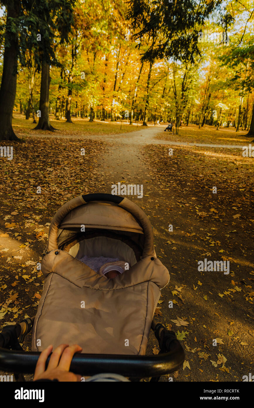 Young mum pushing a pram hi-res stock photography and images - Alamy