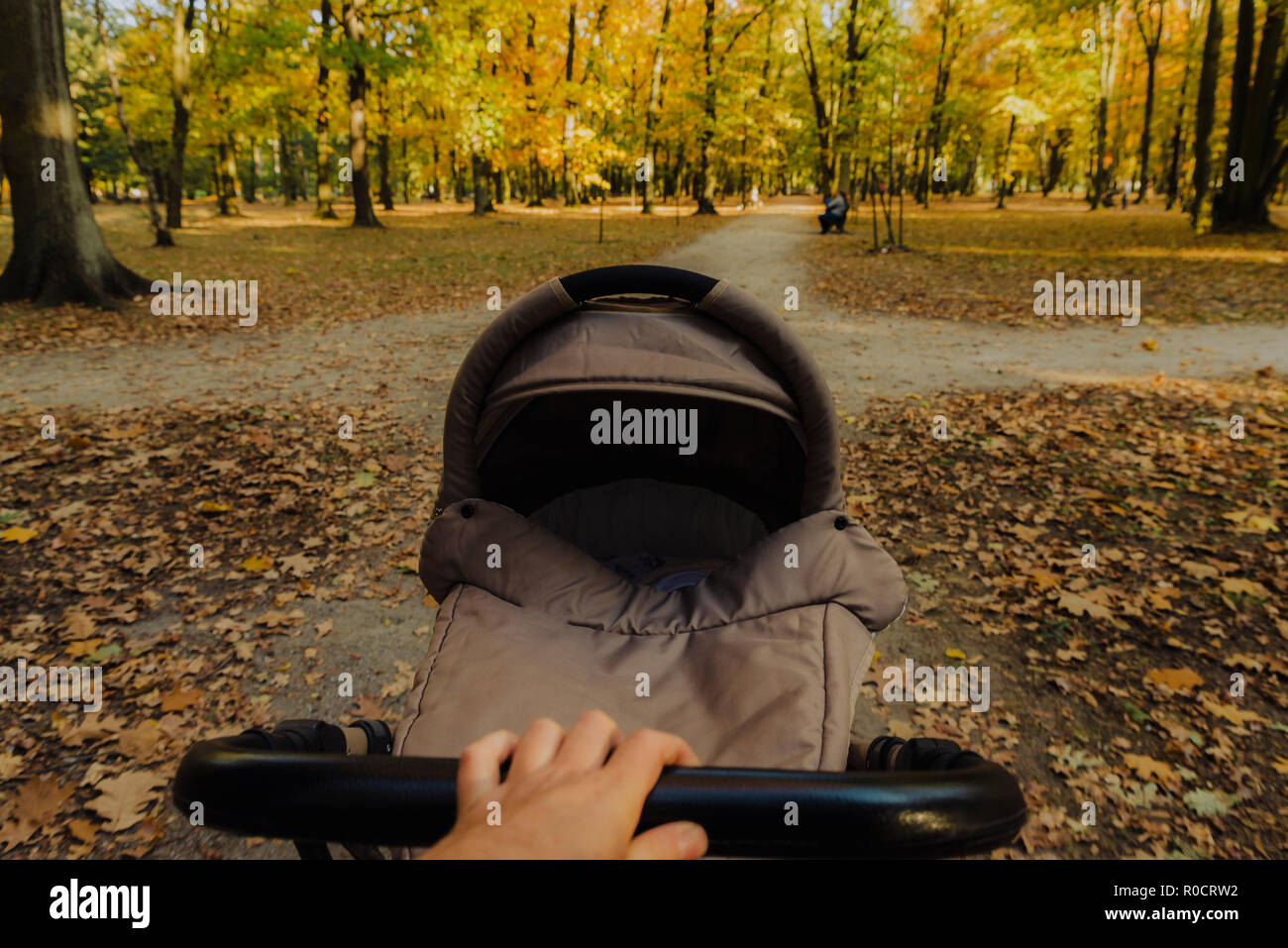 Young mum pushing a pram hi-res stock photography and images - Alamy