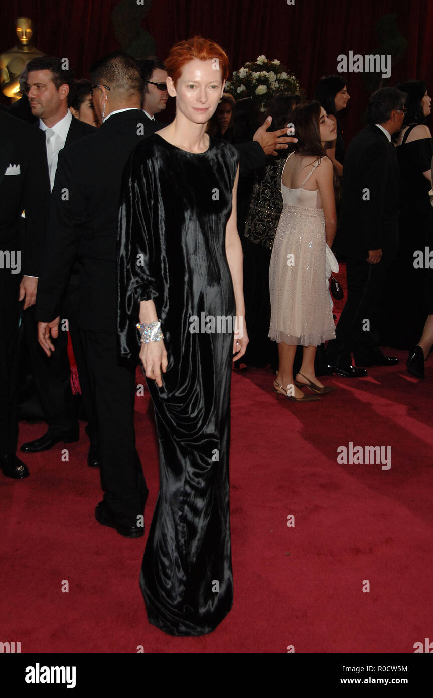 Tilda Swinton 80th Oscars ceremony, arrival, red carpet at the Kodak ...