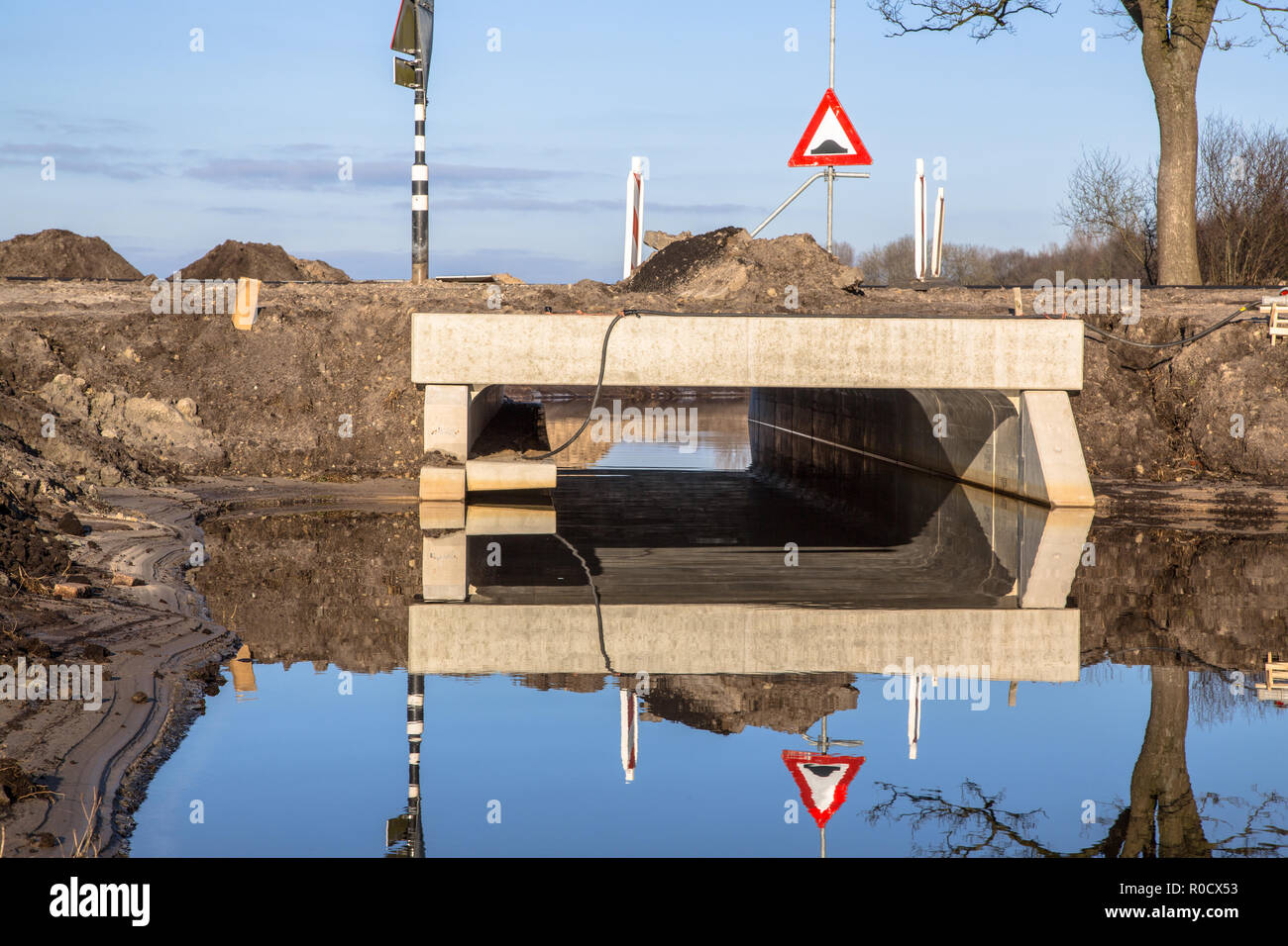 Newly constructed Eco Friendly Culvert with walking strip for animals ...