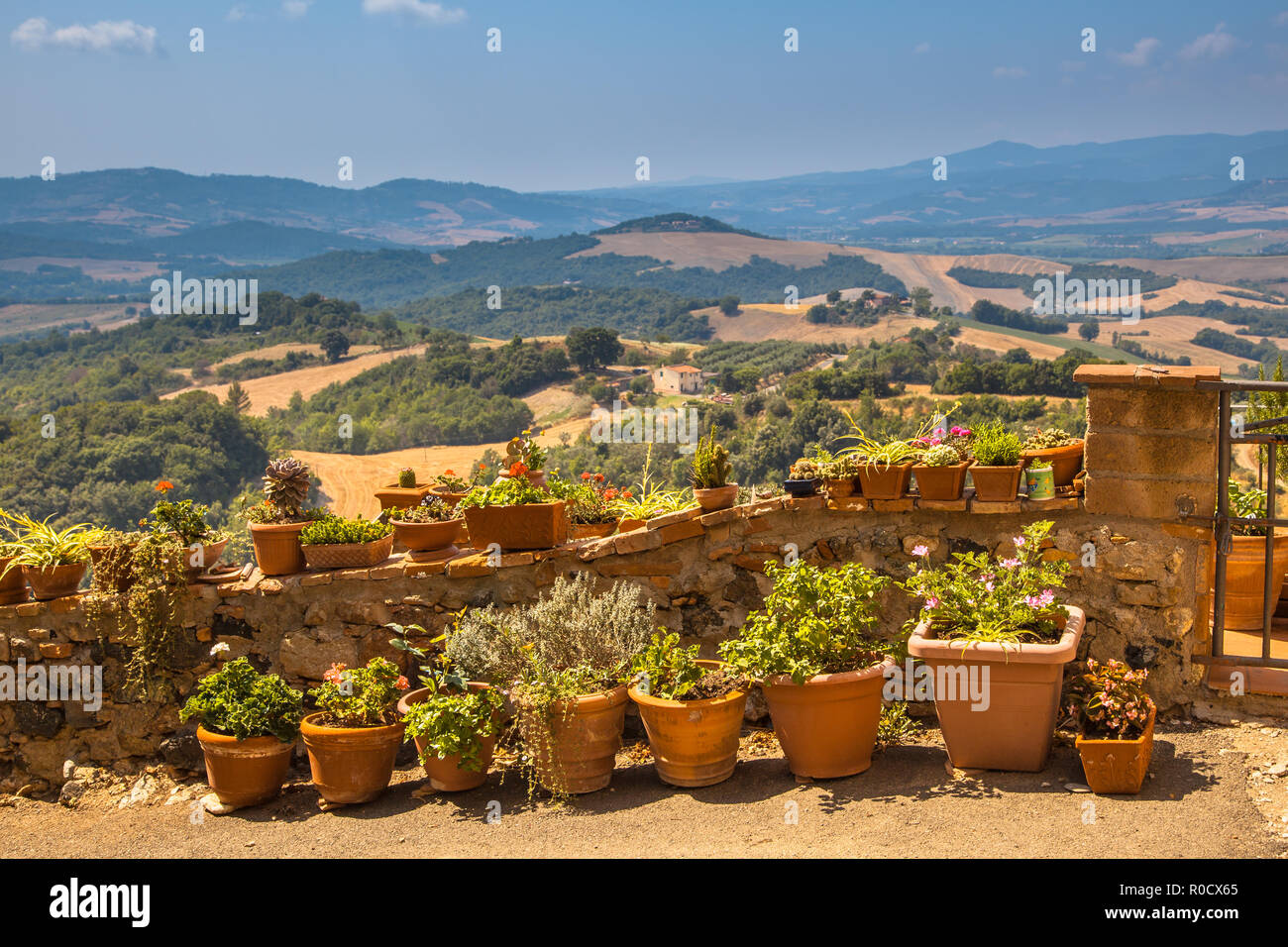 Typical Tuscan View and Balcony Gardening Stock Photo - Alamy