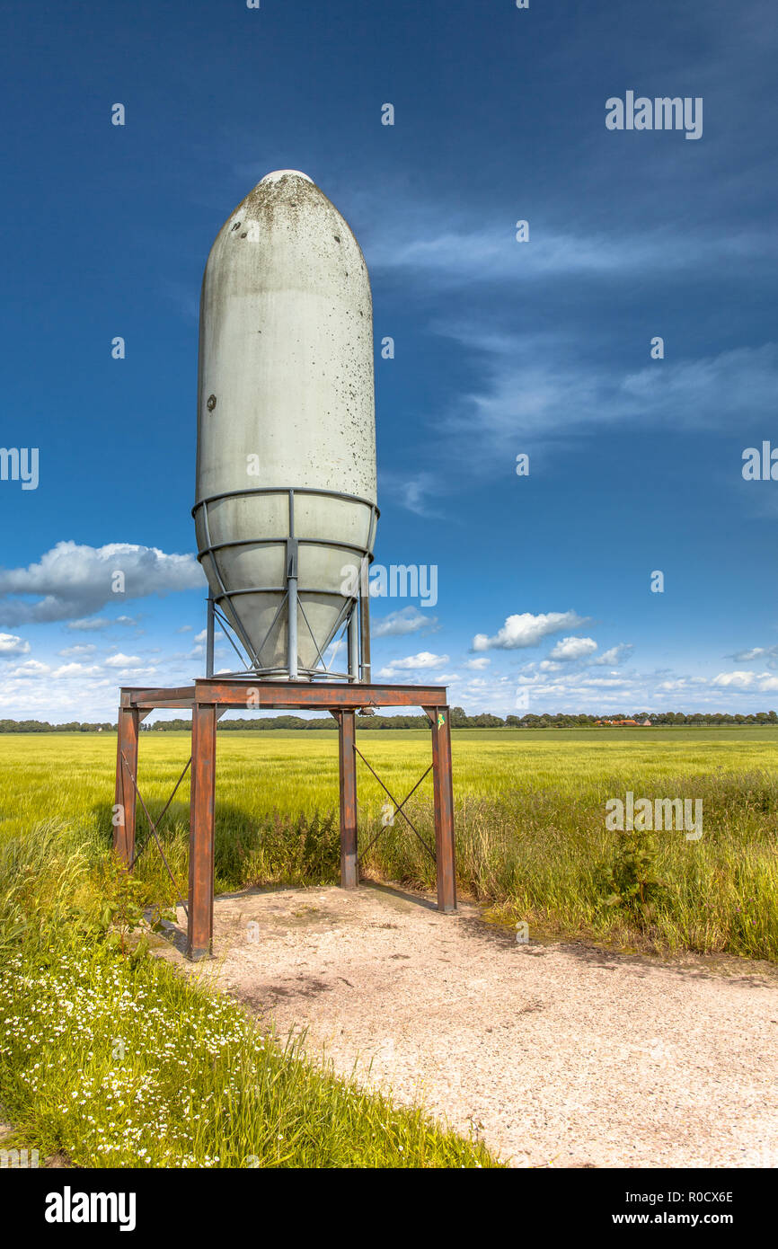 Fertilizer Silo in a Green Summer Field in The Netherlands Stock Photo ...