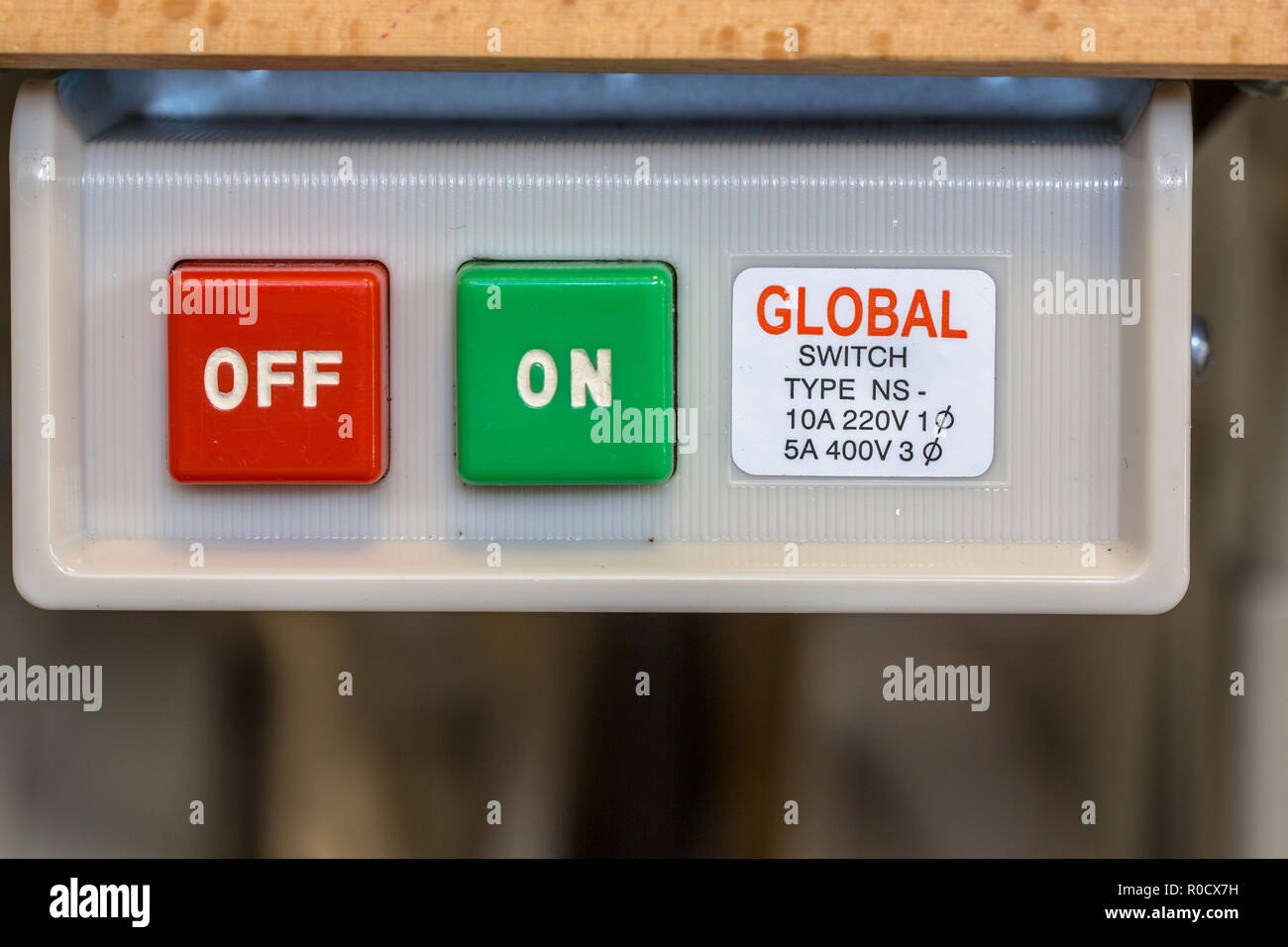 Electrical On Off power switch Stock Photo - Alamy