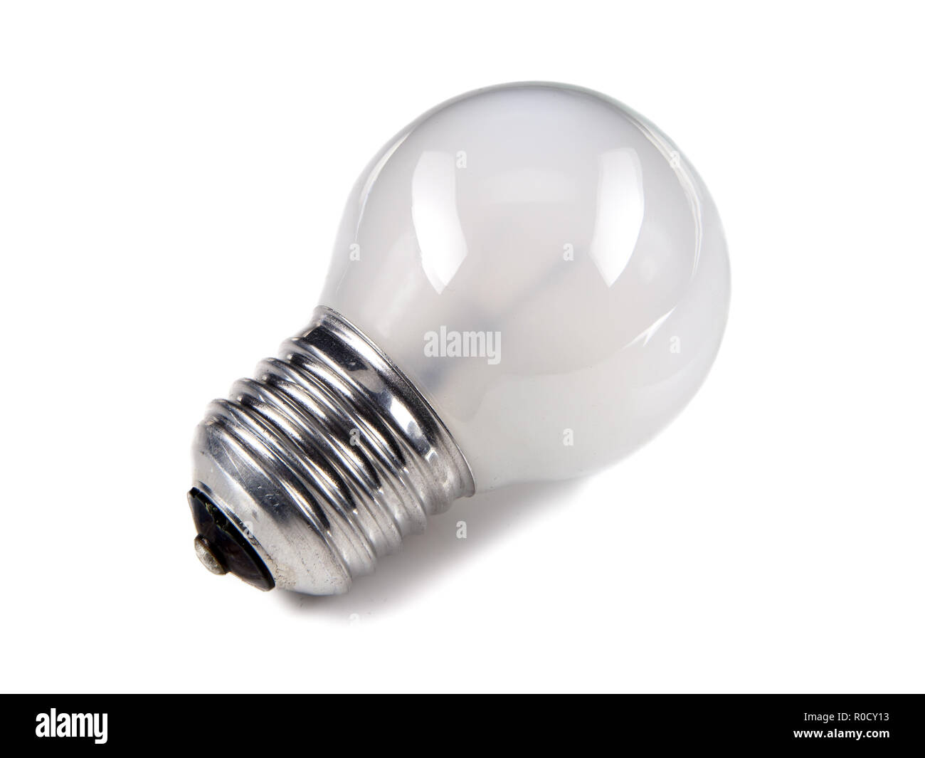 Elctrical vintage light bulb on white background Stock Photo - Alamy