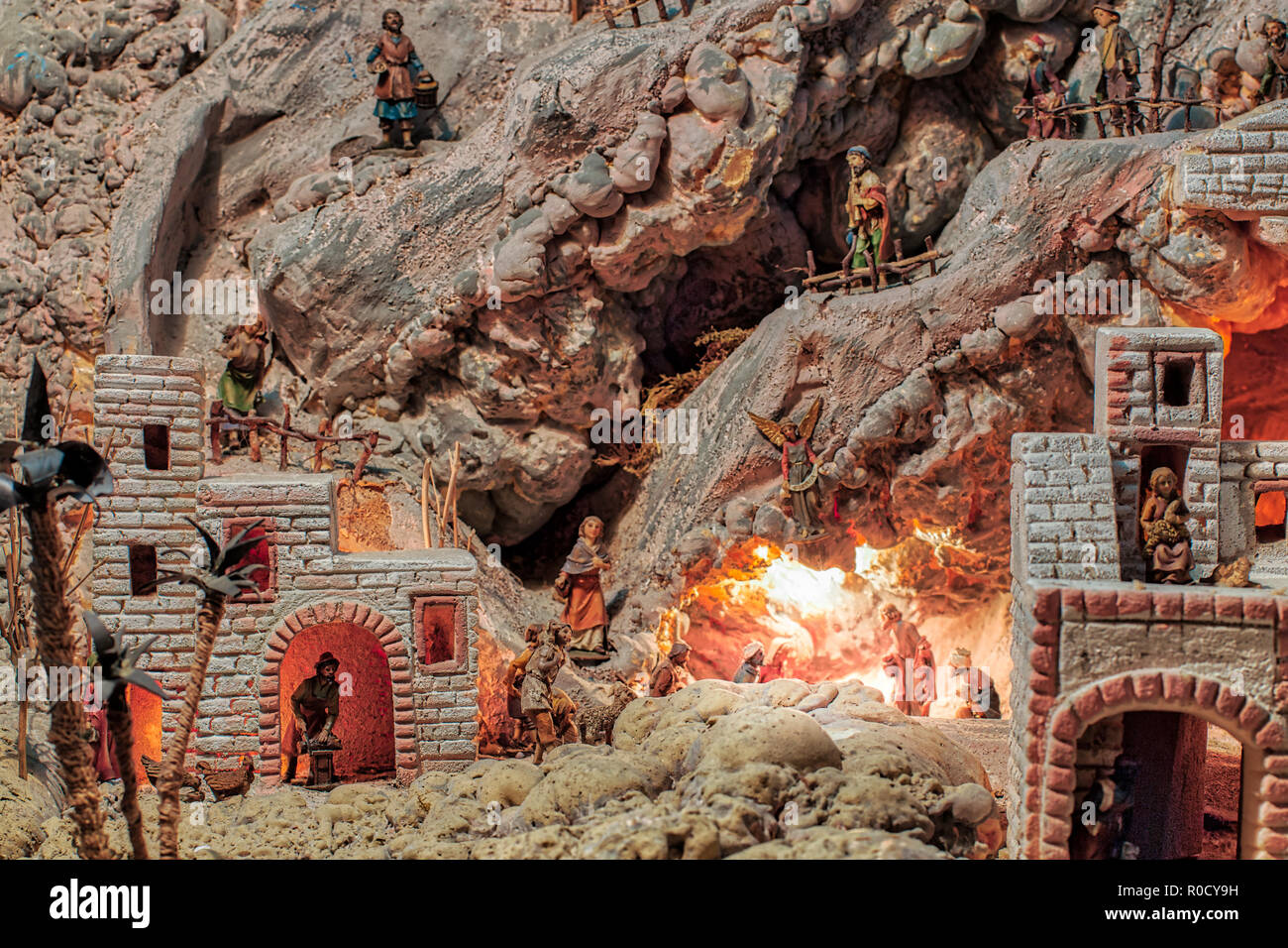 Baby Jesus, Saint Joseph and the Blessed Virgin Mary in Nativity Scene ...