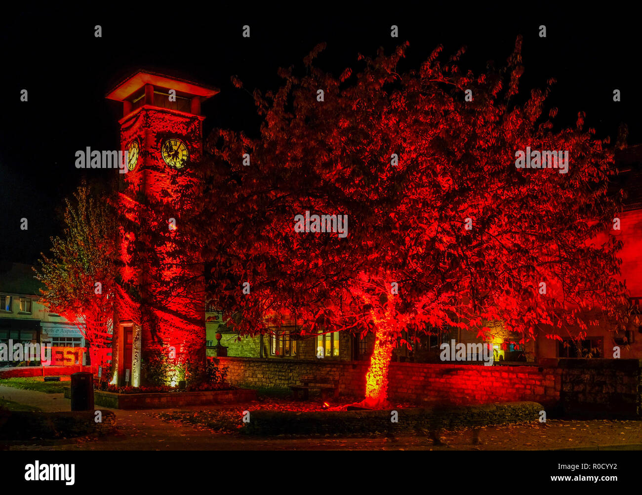 Nailsworth Gloucestershire Uk Nailsworth Clock Tower Covered With 10 ...